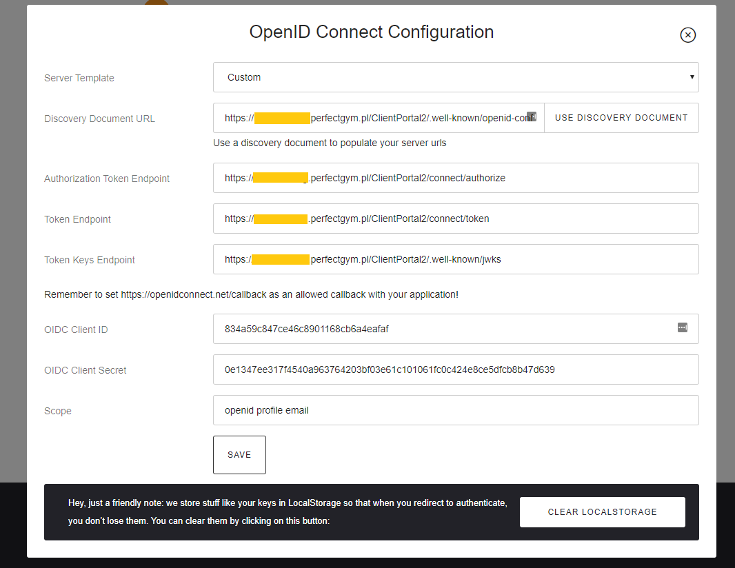 API configuration - OpenID Connect Integration | Knowledge base API configuration - OpenID Connect Integration | Knowledge base